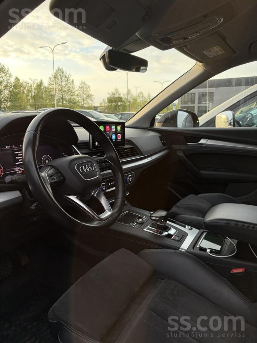 Black Audi Q5 2017 in Riga, with an engine capacity of 2.00 L and mileage of 116 thousand km for 21900 €, photo 10 on AUTOMOTO.COM.LV