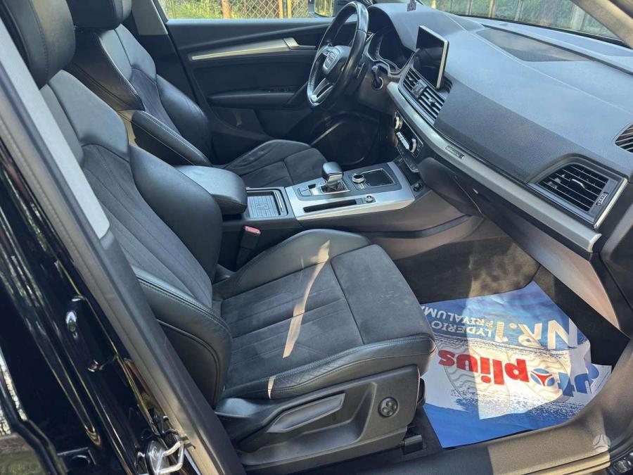 Black Audi Q5 2017 in Vilnius, with an engine capacity of 1.97 L and mileage of 293 thousand km for 17700 €, photo 14 on AUTOMOTO.COM.LV