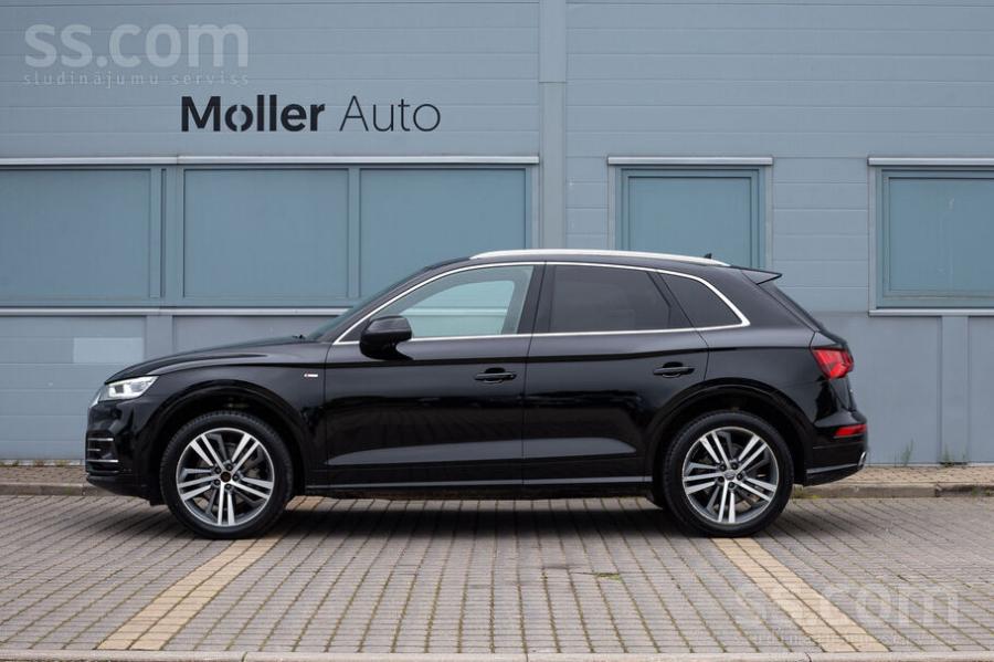 Black Audi Q5 2018 in Ventspils, with an engine capacity of 2.00 L and mileage of 317 thousand km for 18850 €, photo 2 on AUTOMOTO.COM.LV