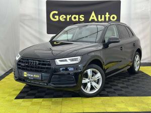 Melns Audi Q5 2018 Viļņa, ar dzinēja tilpumu 2.00 L un nobraukumu 55 tūkst. km par 23490 €, foto  vietnē AUTOMOTO.COM.LV