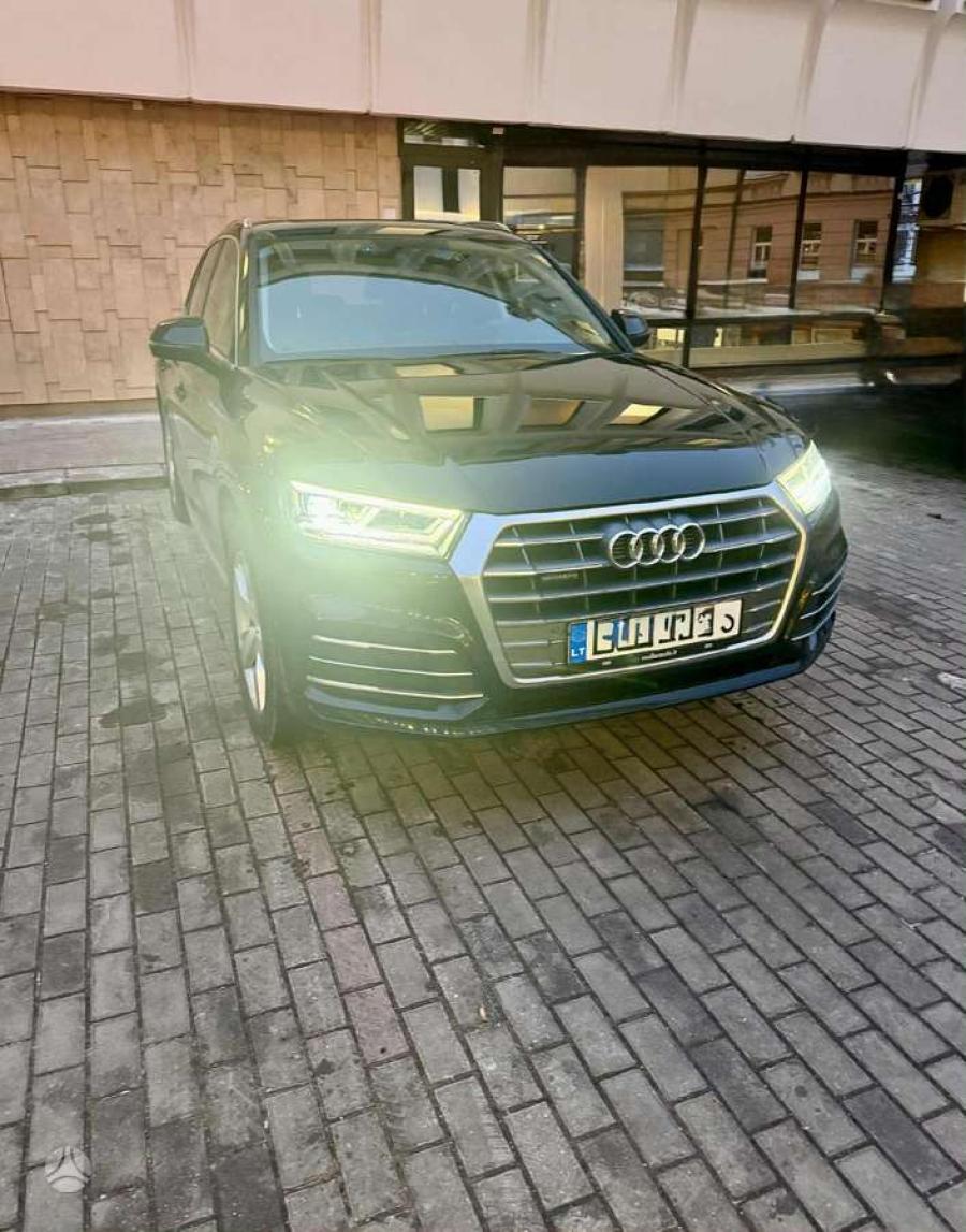 Melns Audi Q5 2018 Viļņa, ar dzinēja tilpumu 1.98 L un nobraukumu 94 tūkst. km par 23500 €, foto 1 vietnē AUTOMOTO.COM.LV