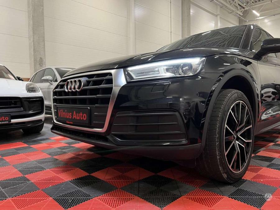 Black Audi Q5 2018 in Vilnius, with an engine capacity of 1.97 L and mileage of 191 thousand km for 20990 €, photo 7 on AUTOMOTO.COM.LV