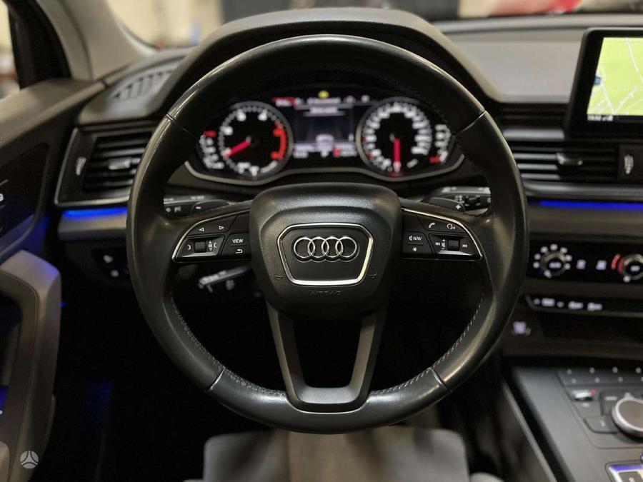 Black Audi Q5 2018 in Vilnius, with an engine capacity of 1.97 L and mileage of 191 thousand km for 20990 €, photo 21 on AUTOMOTO.COM.LV