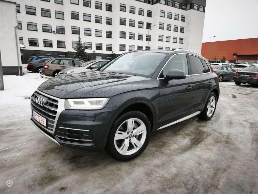 Melns Audi Q5 2018 Viļņa, ar dzinēja tilpumu 1.98 L un nobraukumu 101 tūkst. km par 22900 €, foto 1 vietnē AUTOMOTO.COM.LV
