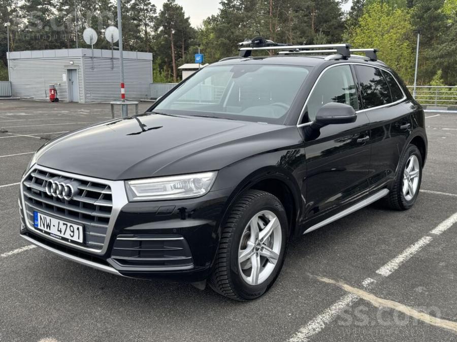 Black Audi Q5 2018 in Riga, with an engine capacity of 2.00 L and mileage of 65 thousand km for 24900 €, photo 1 on AUTOMOTO.COM.LV