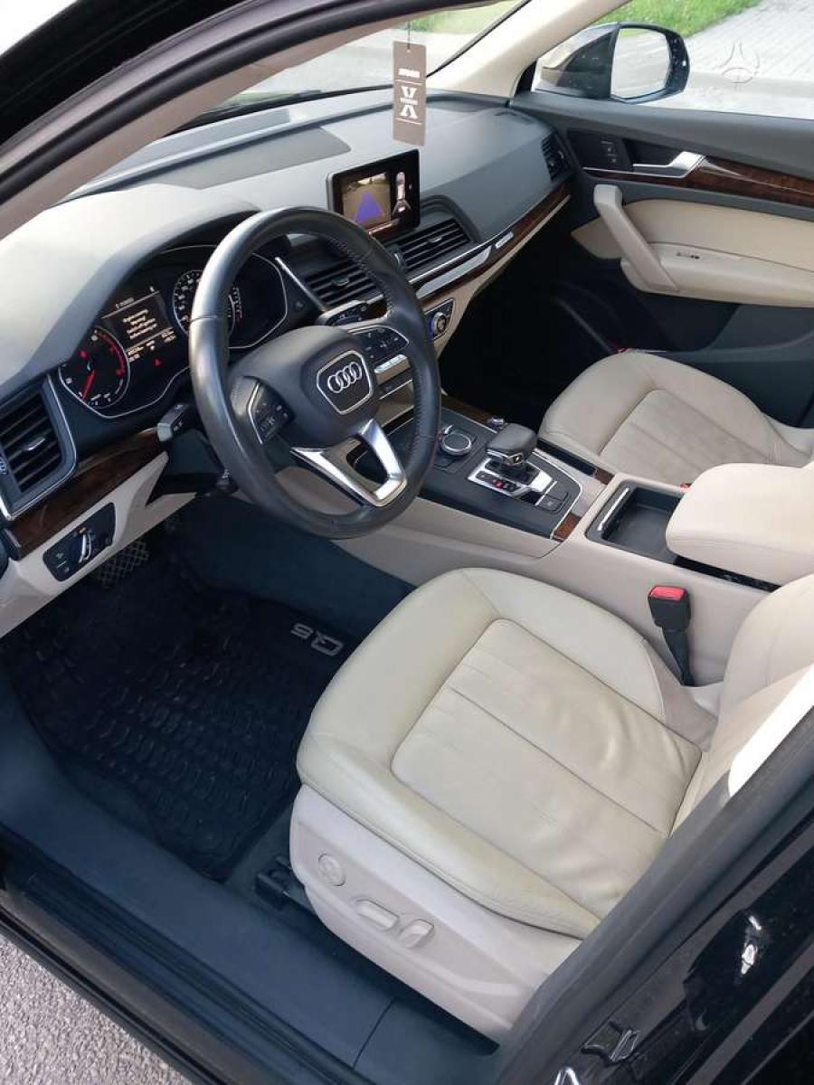 Black Audi Q5 2018 in Kaunas, with an engine capacity of 1.98 L and mileage of 150 thousand km for 20800 €, photo 15 on AUTOMOTO.COM.LV