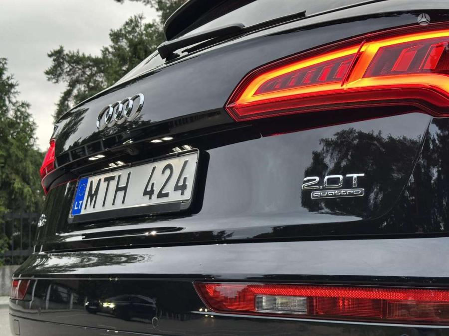 Black Audi Q5 2018 in Kaunas, with an engine capacity of 1.98 L and mileage of 114 thousand km for 22300 €, photo 8 on AUTOMOTO.COM.LV