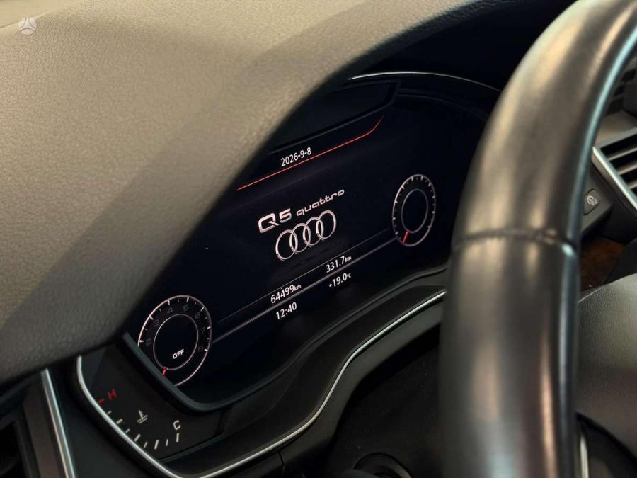 Melns Audi Q5 2019 Klaipėda, ar dzinēja tilpumu 2.00 L un nobraukumu 64 tūkst. km par 24500 €, foto 8 vietnē AUTOMOTO.COM.LV