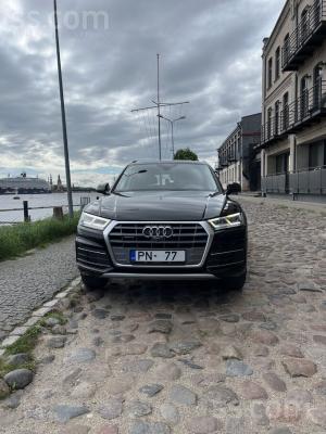 Black Audi Q5 2020 in Riga, with an engine capacity of 2.00 L and mileage of 83 thousand km for 26250 €, photo  on AUTOMOTO.COM.LV