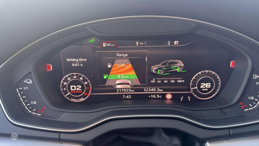 Black Audi Q5 2020 in Vilnius, with an engine capacity of 1.98 L and mileage of 217 thousand km for 22500 €, photo 17 on AUTOMOTO.COM.LV