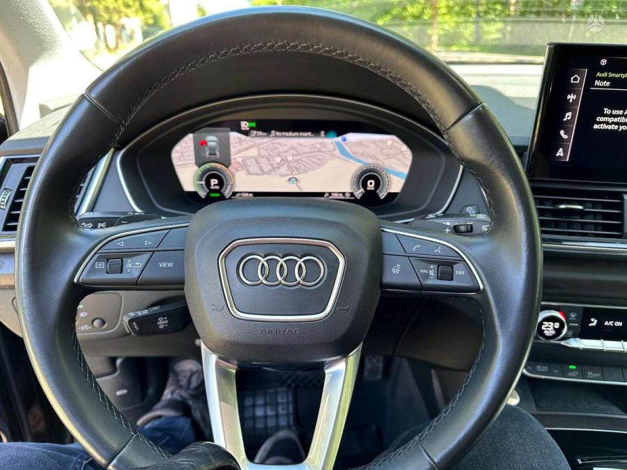 Melns Audi Q5 2021 Viļņa, ar dzinēja tilpumu 1.98 L un nobraukumu 64 tūkst. km par 35300 €, foto 14 vietnē AUTOMOTO.COM.LV