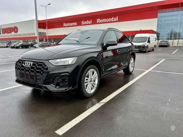 Melns Audi Q5 2022 Kauņa, ar dzinēja tilpumu 2.00 L un nobraukumu 59 tūkst. km par 36900 €, foto 1 vietnē AUTOMOTO.COM.LV