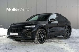Black Audi Q5 2022 in Vilnius, with an engine capacity of 2.00 L and mileage of 64 thousand km for 39500 €, photo  on AUTOMOTO.COM.LV