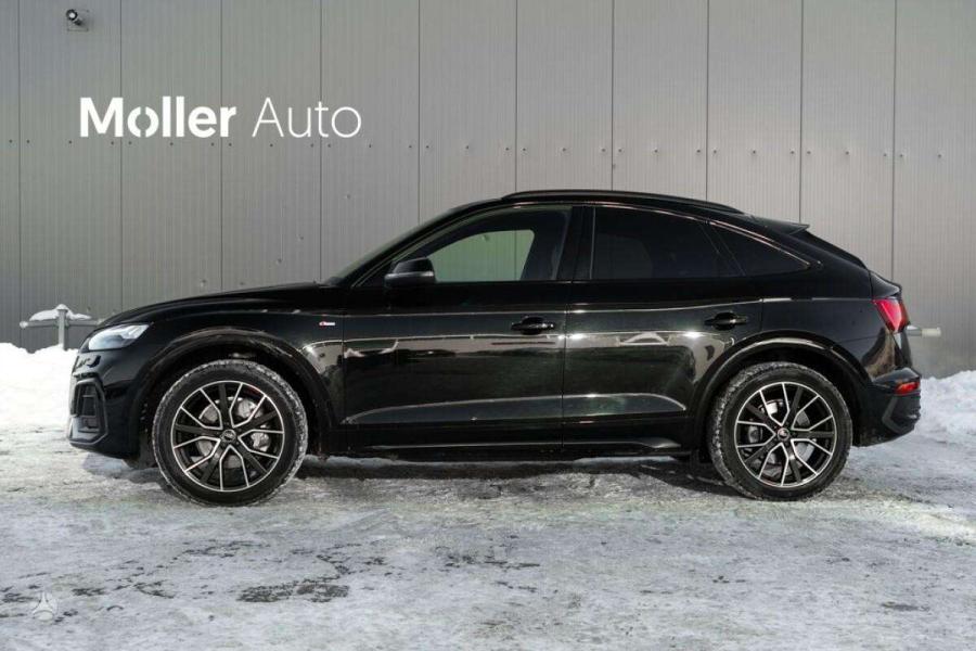 Black Audi Q5 2022 in Vilnius, with an engine capacity of 2.00 L and mileage of 64 thousand km for 39500 €, photo 2 on AUTOMOTO.COM.LV