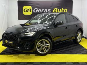 Melns Audi Q5 2022 Viļņa, ar dzinēja tilpumu 1.98 L un nobraukumu 106 tūkst. km par 35990 €, foto  vietnē AUTOMOTO.COM.LV
