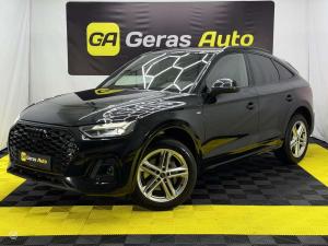 Melns Audi Q5 2022 Viļņa, ar dzinēja tilpumu 1.98 L un nobraukumu 106 tūkst. km par 35800 €, foto  vietnē AUTOMOTO.COM.LV