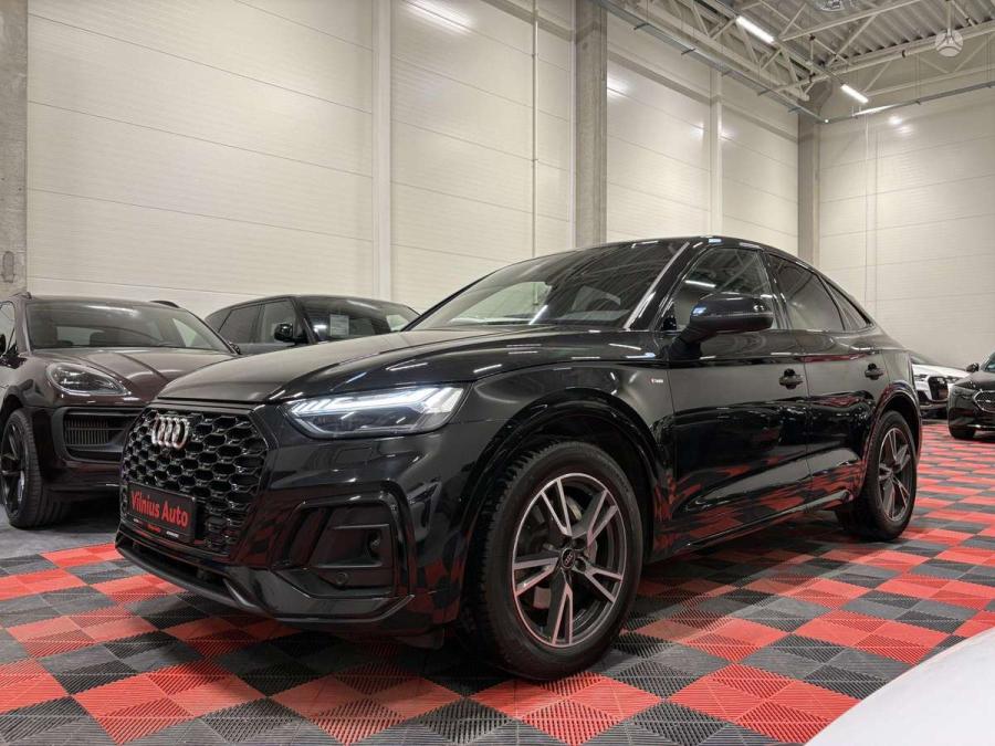 Black Audi Q5 2024 in Vilnius, with an engine capacity of 1.97 L and mileage of 44 thousand km for 44999 €, photo 1 on AUTOMOTO.COM.LV