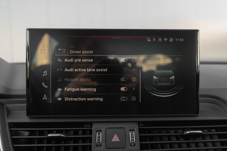 Black Audi Q5 2025 in Vilnius, with an engine capacity of 2.00 L and mileage of 45 thousand km for 34050 €, photo 14 on AUTOMOTO.COM.LV