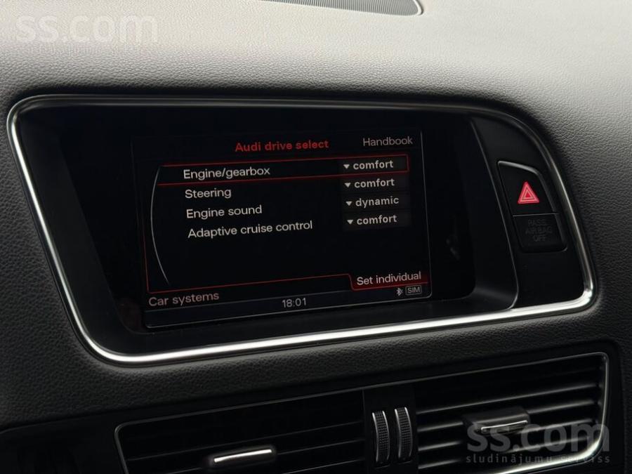 Blue Audi Q5 2013 in Riga, with an engine capacity of 3.00 L and mileage of 210 thousand km for 15990 €, photo 22 on AUTOMOTO.COM.LV