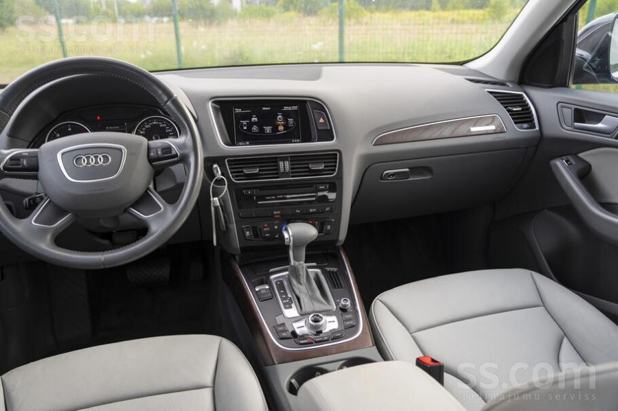 Blue Audi Q5 2014 in Riga, with an engine capacity of 3.00 L and mileage of 357 thousand km for 13490 €, photo 19 on AUTOMOTO.COM.LV