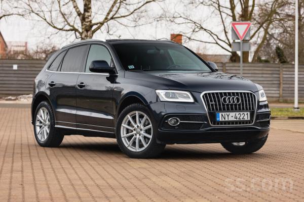 Blue Audi Q5 2015 in Riga, with an engine capacity of 3.00 L and mileage of 269 thousand km for 12970 €, photo 1 on AUTOMOTO.COM.LV