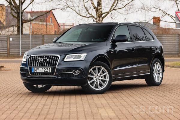 Blue Audi Q5 2015 in Riga, with an engine capacity of 3.00 L and mileage of 269 thousand km for 12970 €, photo 3 on AUTOMOTO.COM.LV