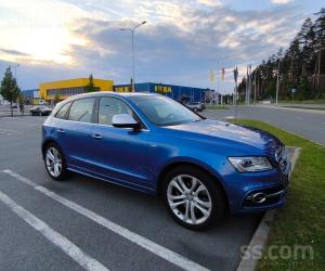 Blue Audi Q5 2015 in Riga, with an engine capacity of 3.00 L and mileage of 177 thousand km for 17300 €, photo 4 on AUTOMOTO.COM.LV