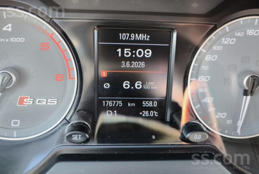 Blue Audi Q5 2015 in Riga, with an engine capacity of 3.00 L and mileage of 177 thousand km for 17300 €, photo 14 on AUTOMOTO.COM.LV