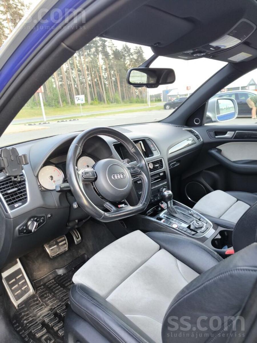 Blue Audi Q5 2015 in Riga, with an engine capacity of 3.00 L and mileage of 177 thousand km for 17300 €, photo 11 on AUTOMOTO.COM.LV