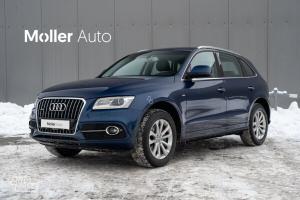 Blue Audi Q5 2016 in Vilnius, with an engine capacity of 2.00 L and mileage of 216 thousand km for 13950 €, photo  on AUTOMOTO.COM.LV