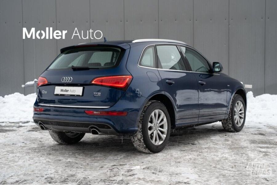 Blue Audi Q5 2016 in Vilnius, with an engine capacity of 2.00 L and mileage of 216 thousand km for 13950 €, photo 6 on AUTOMOTO.COM.LV