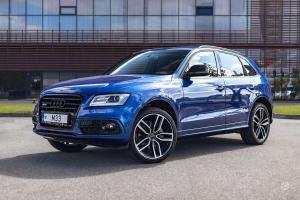 Blue Audi Q5 2016 in Klaipeda, with an engine capacity of 3.00 L and mileage of 84 thousand km for 17499 €, photo  on AUTOMOTO.COM.LV