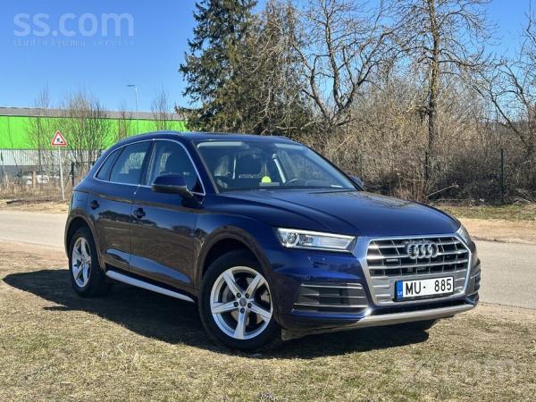 Blue Audi Q5 2017 in Riga, with an engine capacity of 2.00 L and mileage of 125 thousand km for 20500 €, photo 1 on AUTOMOTO.COM.LV