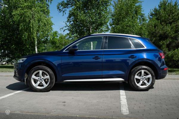 Blue Audi Q5 2017 in Vilnius, with an engine capacity of 2.00 L and mileage of 128 thousand km for 20950 €, photo 6 on AUTOMOTO.COM.LV