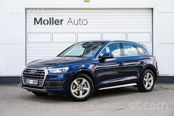 Zils Audi Q5 2017 Rīga, ar dzinēja tilpumu 2.00 L un nobraukumu 128 tūkst. km par 21650 €, foto 1 vietnē AUTOMOTO.COM.LV