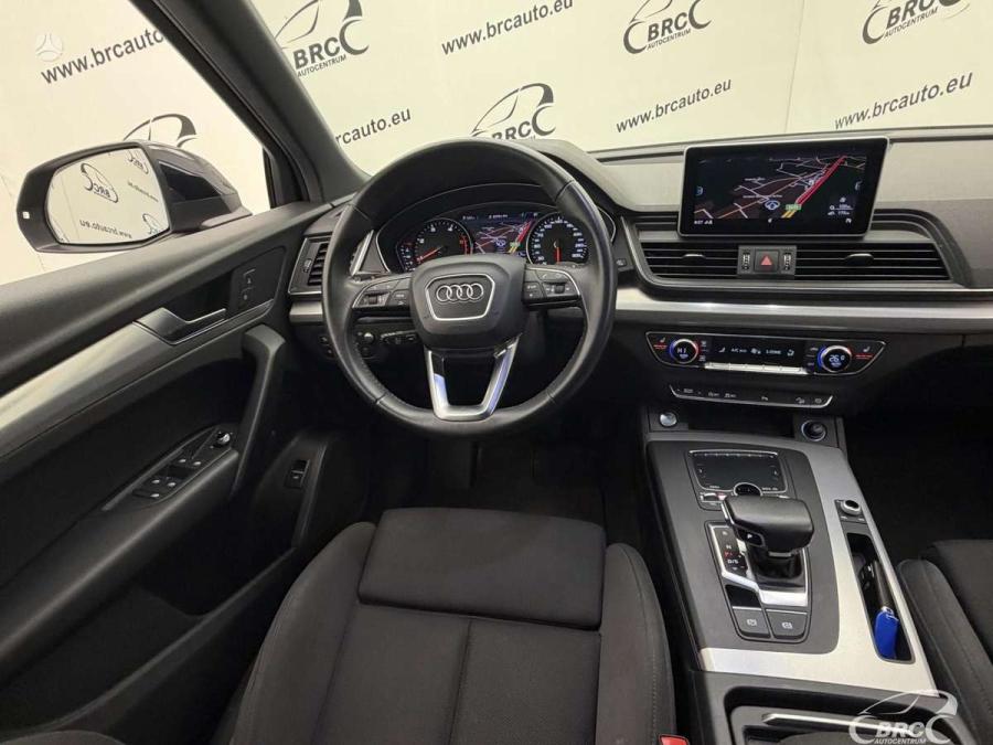 Blue Audi Q5 2017 in Vilnius, with an engine capacity of 1.97 L and mileage of 153 thousand km for 17900 €, photo 17 on AUTOMOTO.COM.LV