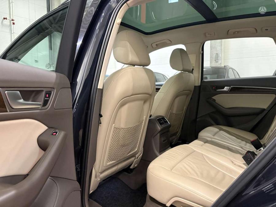 Blue Audi Q5 2017 in Vilnius, with an engine capacity of 1.98 L and mileage of 284 thousand km for 12490 €, photo 30 on AUTOMOTO.COM.LV