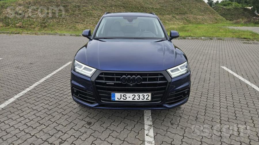 Blue Audi Q5 2018 in Riga, with an engine capacity of 2.00 L and mileage of 0 thousand km for 21950 €, photo 3 on AUTOMOTO.COM.LV