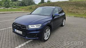 Blue Audi Q5 2018 in Riga, with an engine capacity of 2.00 L and mileage of 0 thousand km for 21950 €, photo 4 on AUTOMOTO.COM.LV