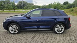 Blue Audi Q5 2018 in Riga, with an engine capacity of 2.00 L and mileage of 0 thousand km for 21950 €, photo 6 on AUTOMOTO.COM.LV