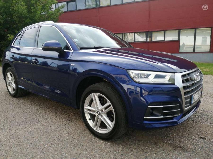 Blue Audi Q5 2018 in Utena, with an engine capacity of 2.00 L and mileage of 275 thousand km for 20900 €, photo 1 on AUTOMOTO.COM.LV