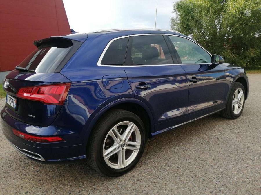 Blue Audi Q5 2018 in Utena, with an engine capacity of 2.00 L and mileage of 275 thousand km for 20900 €, photo 8 on AUTOMOTO.COM.LV