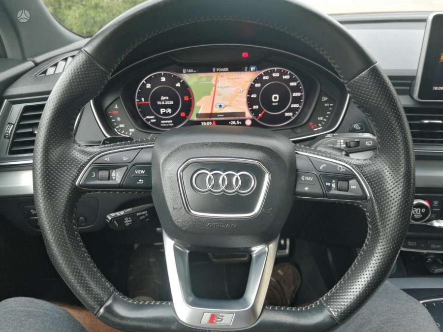 Blue Audi Q5 2018 in Utena, with an engine capacity of 2.00 L and mileage of 275 thousand km for 20900 €, photo 19 on AUTOMOTO.COM.LV