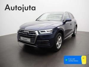 Zils Audi Q5 2018 Viļņa, ar dzinēja tilpumu 1.98 L un nobraukumu 122 tūkst. km par 24500 €, foto  vietnē AUTOMOTO.COM.LV