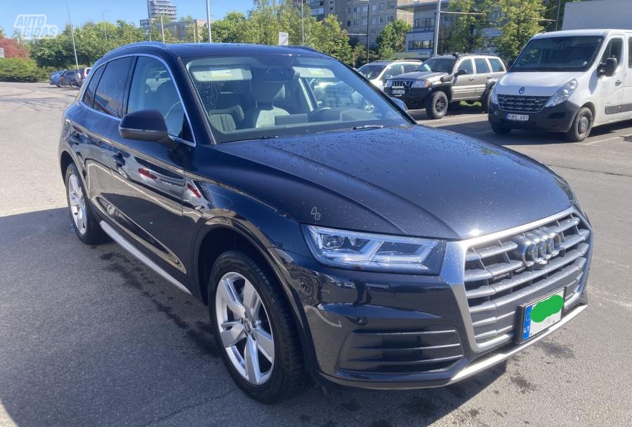 Blue Audi Q5 2019 in Vilnius, with an engine capacity of 2.00 L and mileage of 58 thousand km for 25000 €, photo 6 on AUTOMOTO.COM.LV