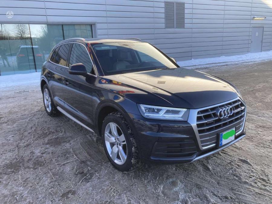 Blue Audi Q5 2019 in Vilnius, with an engine capacity of 2.00 L and mileage of 60 thousand km for 24900 €, photo 3 on AUTOMOTO.COM.LV