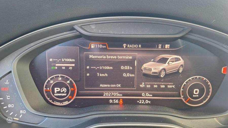 Blue Audi Q5 2019 in Kaunas, with an engine capacity of 1.97 L and mileage of 202 thousand km for 22950 €, photo 19 on AUTOMOTO.COM.LV