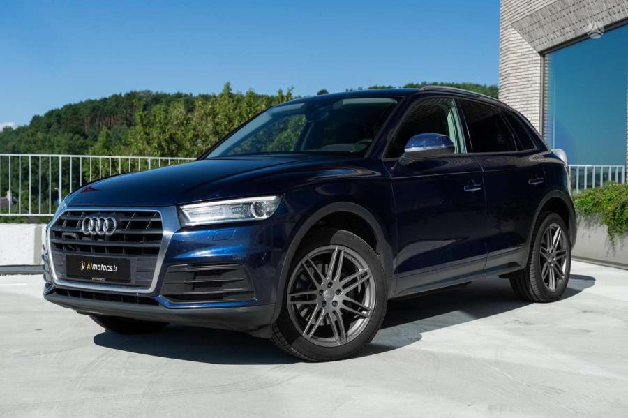 Blue Audi Q5 2019 in Vilnius, with an engine capacity of 1.98 L and mileage of 172 thousand km for 21950 €, photo 1 on AUTOMOTO.COM.LV