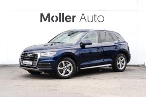 Blue Audi Q5 2019 in Riga, with an engine capacity of 2.00 L and mileage of 119 thousand km for 25500 €, photo  on AUTOMOTO.COM.LV
