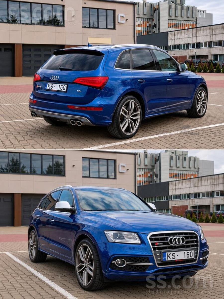 Blue Audi Q5 2020 in Riga, with an engine capacity of 3.00 L and mileage of 188 thousand km for 18950 €, photo 3 on AUTOMOTO.COM.LV